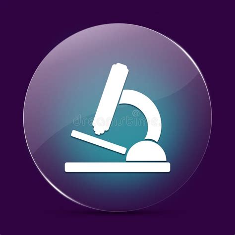 Microscope Moonlight Glass Round Button Abstract On A Dark Purple