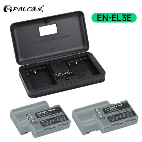 Батарея EN-EL3E ENEL3E с зарядным устройством для Nikon D90 D80 D300 ...