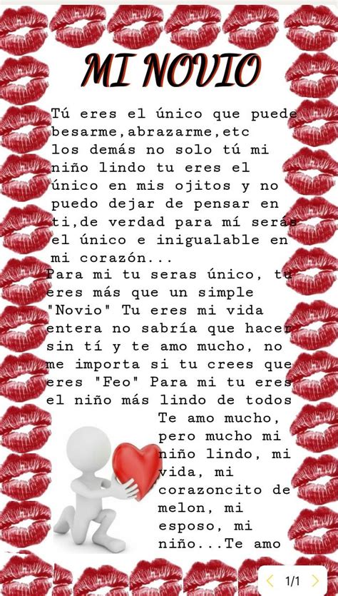Cartas Bonitos Para Mi Novio Poema Para Dedicar A Mi Novio Caras