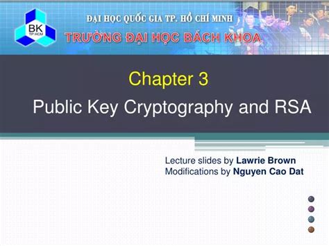 Ppt Chapter 3 Public Key Cryptography And Rsa Powerpoint Presentation
