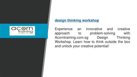 Ppt Design Thinking Workshop Sg Powerpoint
