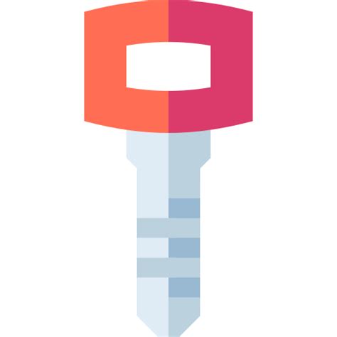 Key Basic Straight Flat Icon