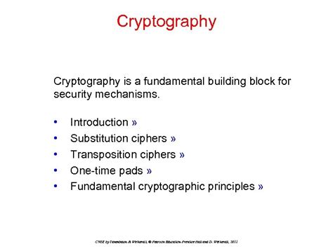 Network Security Chapter 8 Cryptography