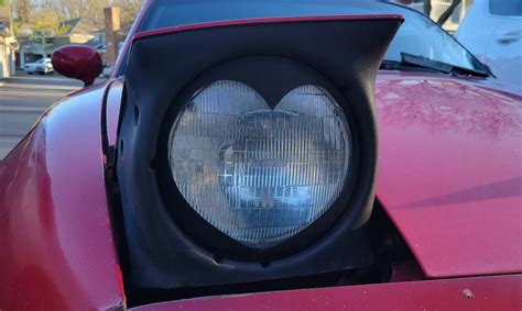 Heart Headlight Cover 7 Inch Round Headlamp Car Accessory Etsy