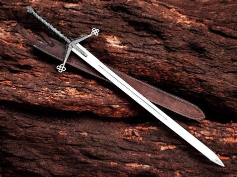 Handmade Scottish Claymore Sword J2 Steel Highland Claymore Black