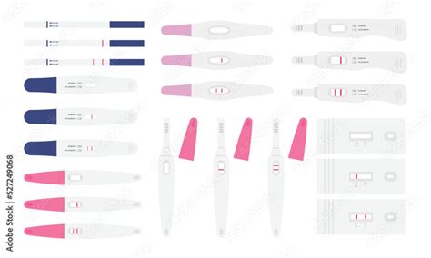 Set Of Different Pregnancy Test Results Vector Illustration Pregnancy