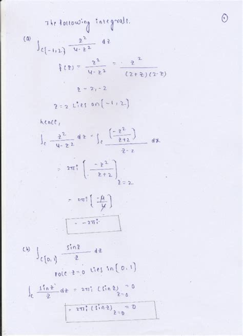 4 37 compute the following integrals a sci 12 12adz exp 2 jc 0 2