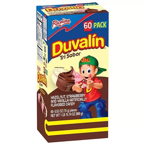 Duvalin Three Flavor Trisabor Candy Spread Packs 60 Piece Box