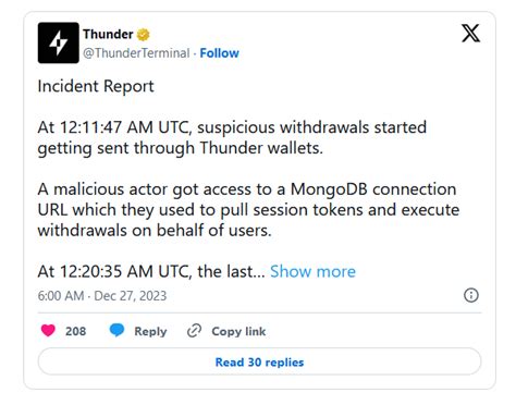 Thunder Terminal Platform Loses Over 247 000 In An Exploit