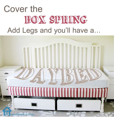 Remodelando La Casa Daybed From Box Spring Legs Diy Daybed Diy