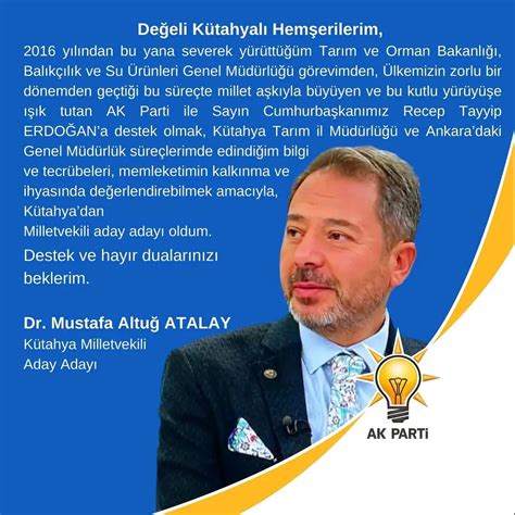 Altuğ Atalay Aday Adaylığını Açıkladı