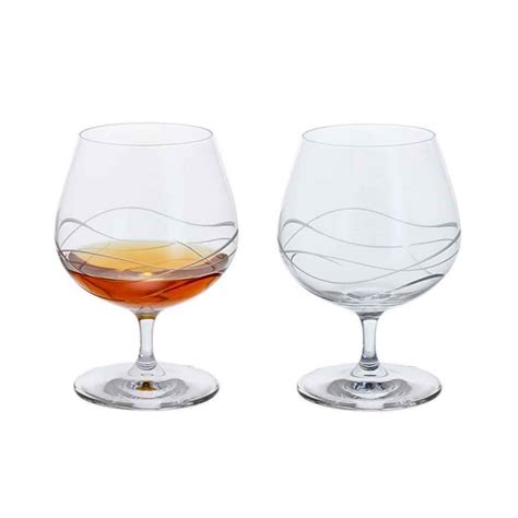 Personalised Dartington Twilight Brandy Glass Pair Engravers Guild