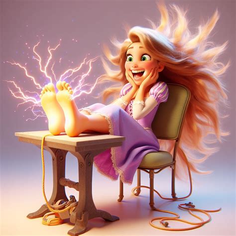 Rapunzels Feet Electro Tickled Variant Ai By Tjcyber47 On Deviantart