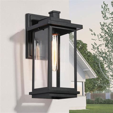 Lnc Modern 148 In Large 1 Light Black Outdoor Wall Lantern Sconce