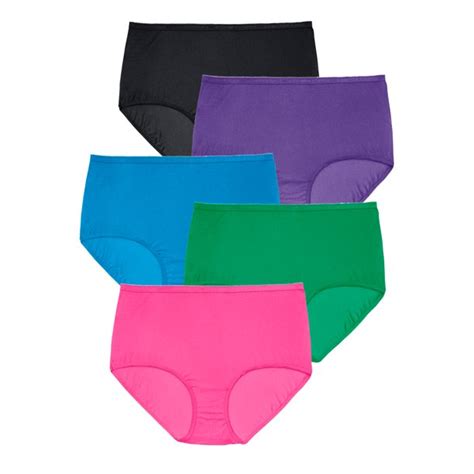 Comfort Choice Comfort Choice Womens Plus Size 5 Pack Pure Cotton