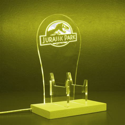 Jurassic Park Movie Led Gaming Headset Controller Stand Pro Led Sign