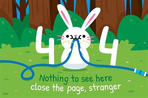 Error Page 404 Cute And Funny Bunny Web Graphic Design Custom Web