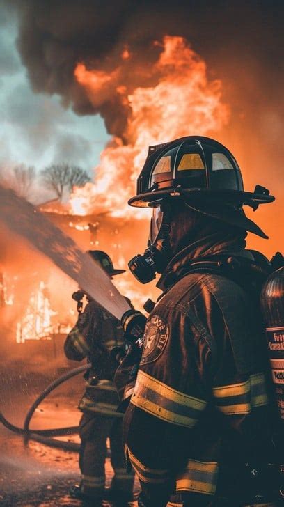 Free Heroic Firefighters Working Image Fire Firefighting Emergency