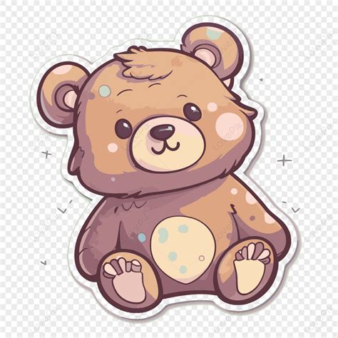 泰迪熊貼紙 向量卡哇伊泰迪熊貼紙剪貼畫eps圖案素材免費下載，可愛卡通圖片，尺寸4267 × 4267px Lovepik