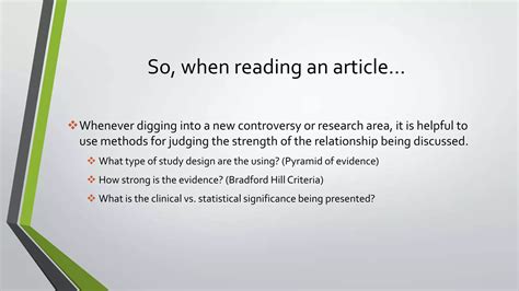 Brief Look At Association Vs Causation Pptx