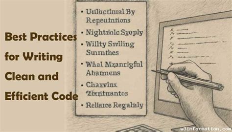 Best Practices For Writing Clean And Efficient Code