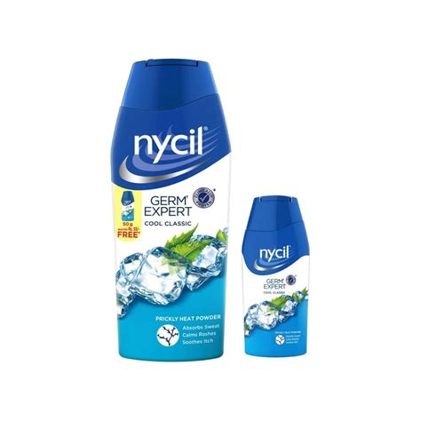 Nycil Cool Classic Germ Expert Prickly Heat Powder Talcum Powder Free