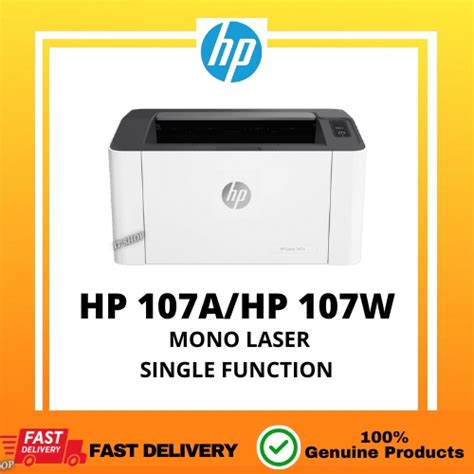 Hp Mono Laser Printer 107a107w Single Function No Wifiwifi Shopee