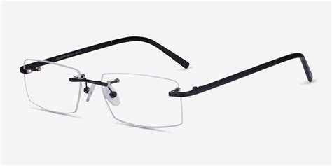 Collector Rectangle Black Rimless Eyeglasses Eyebuydirect