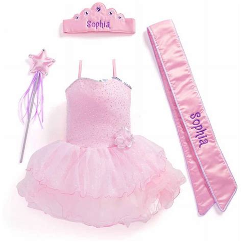 Personalized Princess Dress And Sash Tiara Wand Set
