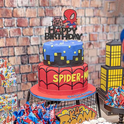 Декорация за торта с Spider Man G Lovelys хартия червеночерно 144 X 167 см Emagbg