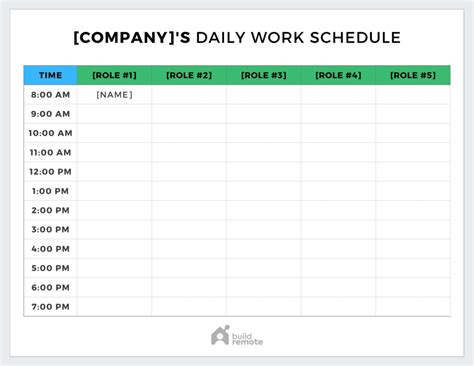 Free Excel Employee Schedule Template