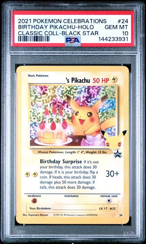 2021 Pokemon Celebrations Classic Collection Birthday Pikachu Holo 24