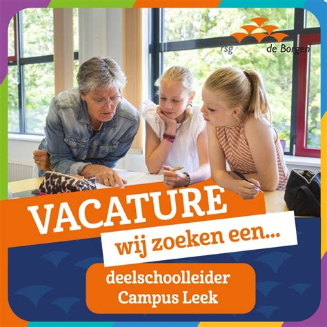 Onderwijs Vacature Deelschoolleider Leiderschap Rsgdeborgen Rsg De Borgen