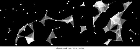 Vector Illustration Abstract Plexus Structure Forming Stock Vector Royalty Free 1218176740