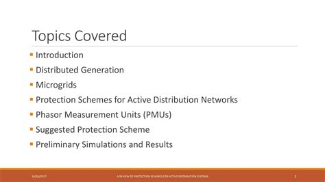 A Review Of Protection Schemes For Active Distribution Systems Pptx