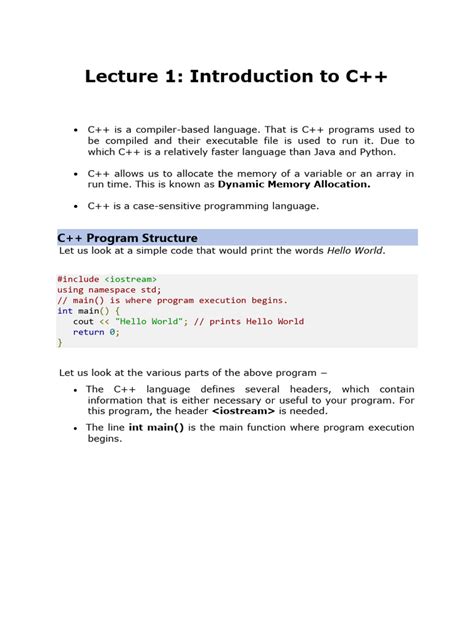 Chapter One Introduction Pdf C Namespace