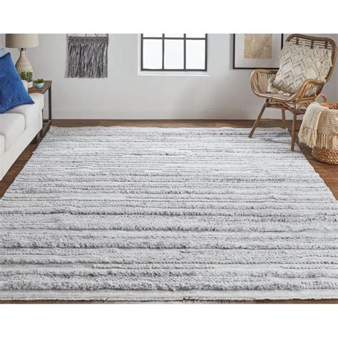 The Twillery Co ® Alline Striped Handwoven Ivory Light Gray Area Rug Wayfair