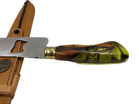 Faca Abridor 10´pol Aço Inox Cirúrgico Cabo Hibrido Fusca Sheriff Steak