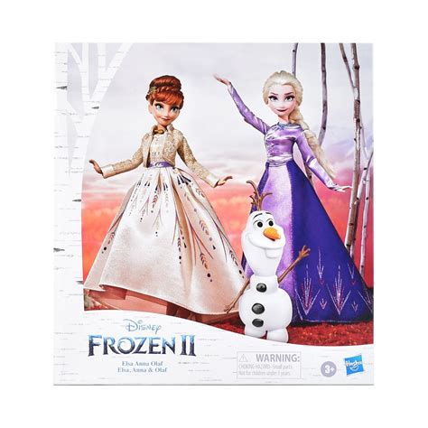 Disney Frozen Elsa Anna And Olaf Fashion Doll Set With Dresses And