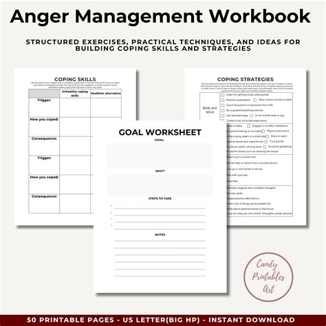 Anger Management Worksheets For Adults Teens Cbt Anger Workbook