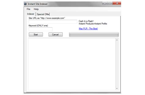 instant site indexer plr database