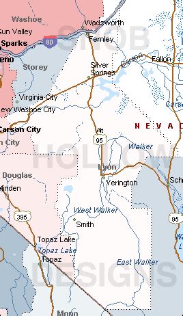 Lyon County Nevada Color Map