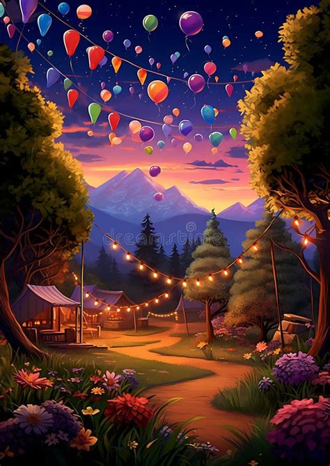 Playful Backdrop Artwork Stock Illustration Illustration Of Flower