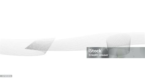 Abstract Slim Nonrepeating Wave Pattern Design Element Stock