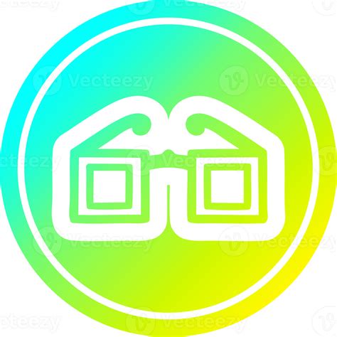 Square Glasses Circular Icon With Cool Gradient Finish 40265745 Png