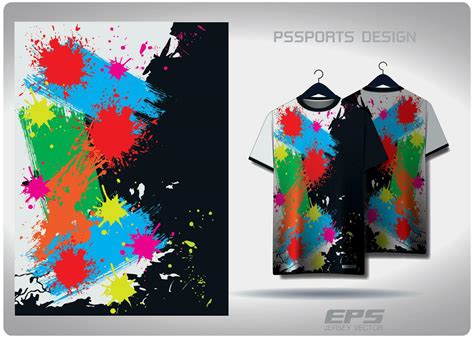 Vector T Shirt Background Image All Colors Pouring Pattern Design Illustration Textile