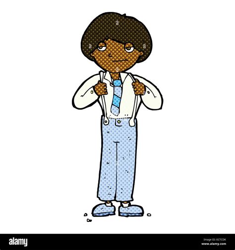 Retro Comic Book Style Cartoon Man Wearing Braces Stock Vector Image