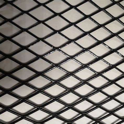 Black Powder Coated Expanded Metal Mesh For Decoration China Expanded