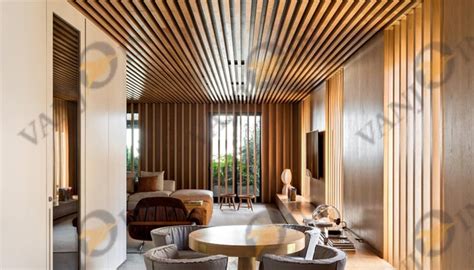 Living Room Wood Ceiling Design