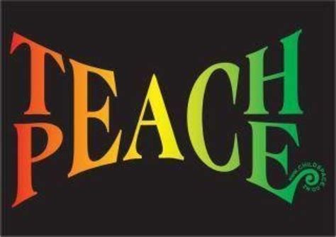 Teach Peace Teach Peace Peace Words